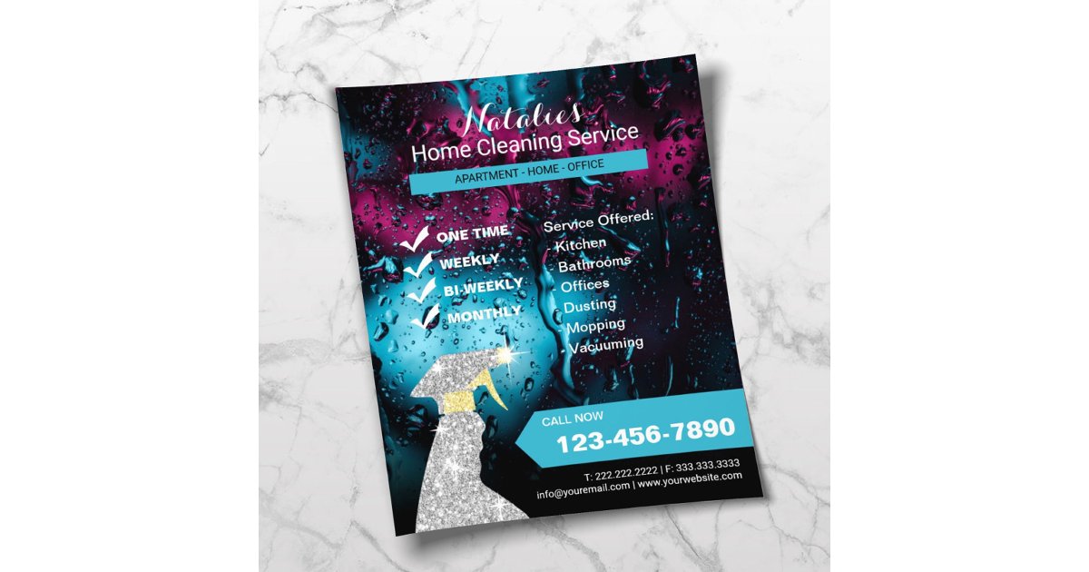 House Cleaning Modern Window Cleaning Service Flyer | Zazzle