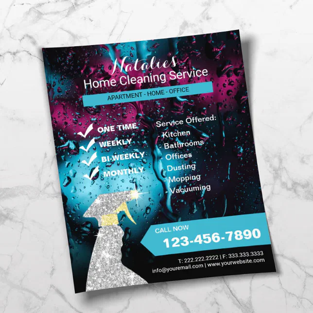 House Cleaning Modern Window Cleaning Service Flyer | Zazzle