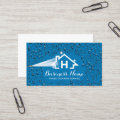 House Cleaning Pressure Washing Monogram Blue Business Card | Zazzle