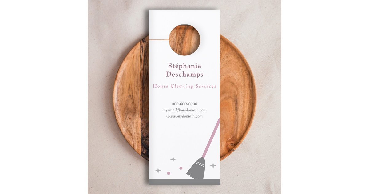 House Cleaning Service Door Hanger | Zazzle