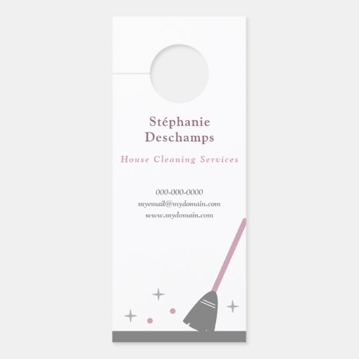House Cleaning Service Door Hanger | Zazzle