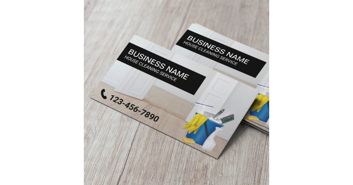 House Cleaning Service Professional Housekeeping Business Card | Zazzle