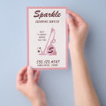 House Cleaning Service Rose Gold Vacuum Cleaner Flyer | Zazzle