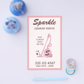 House Cleaning Service Rose Gold Vacuum Cleaner Flyer | Zazzle