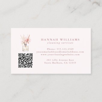House Cleaning Services Spray Bottle QR Code Business Card | Zazzle
