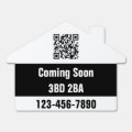 House Coming Soon Black White Phone Number QR Code Sign | Zazzle