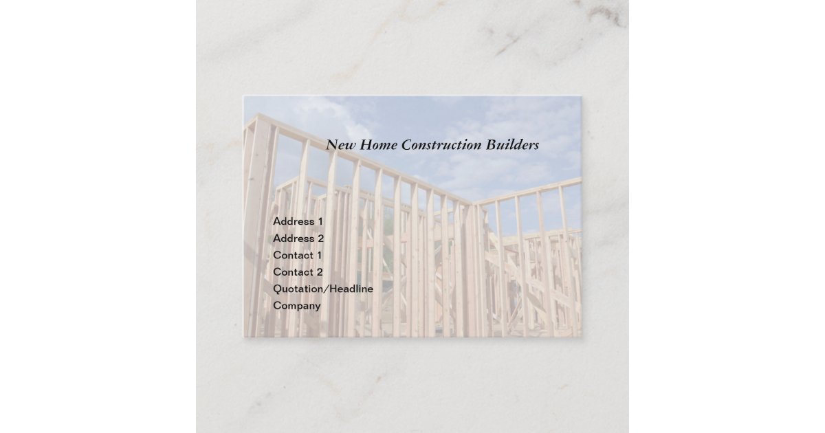 house construction business card | Zazzle