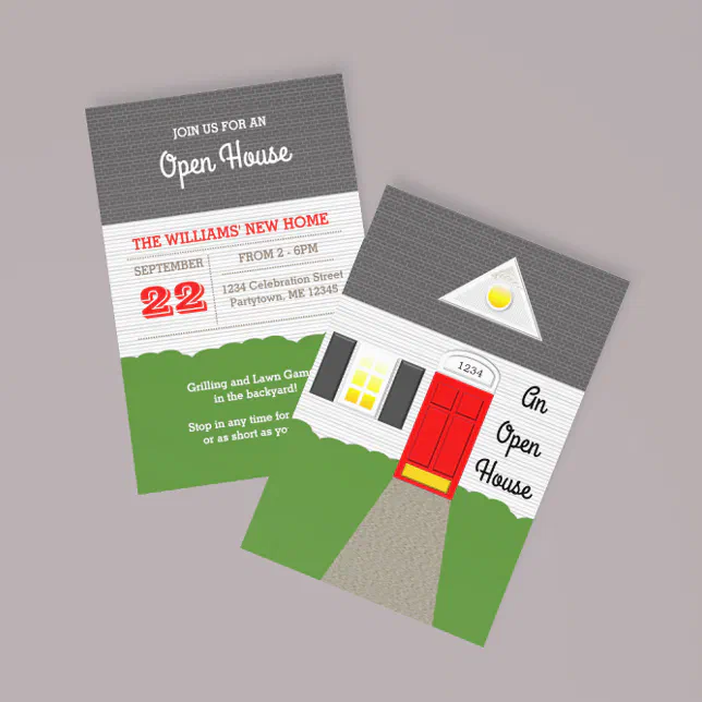 House Facade Open House Invitation | Zazzle