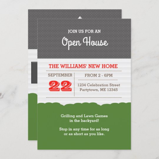 House Facade Open House Invitation | Zazzle.com