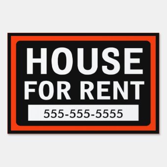 House For Rent Yard Sign | Zazzle