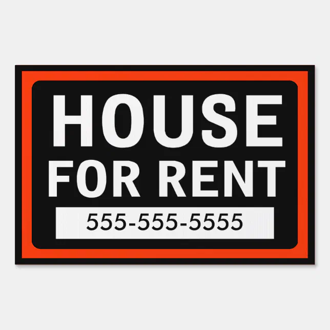 House For Rent Yard Sign | Zazzle