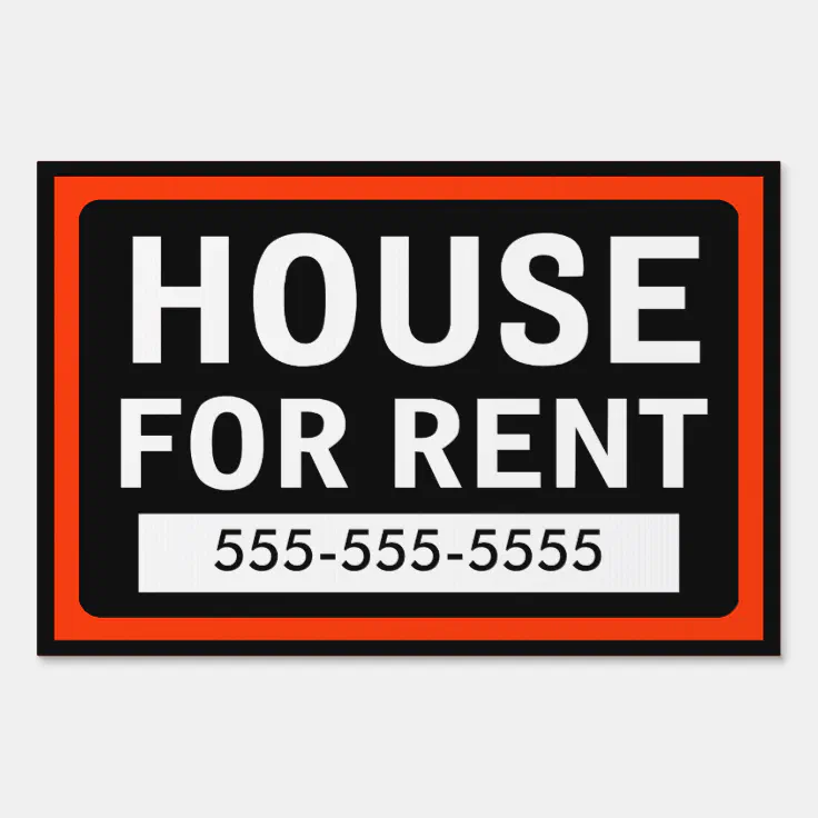 House For Rent Yard Sign | Zazzle