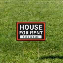 House For Rent Yard Sign | Zazzle