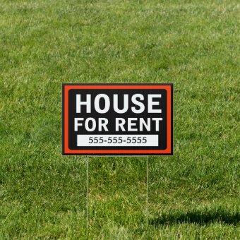 House For Rent Yard Sign | Zazzle