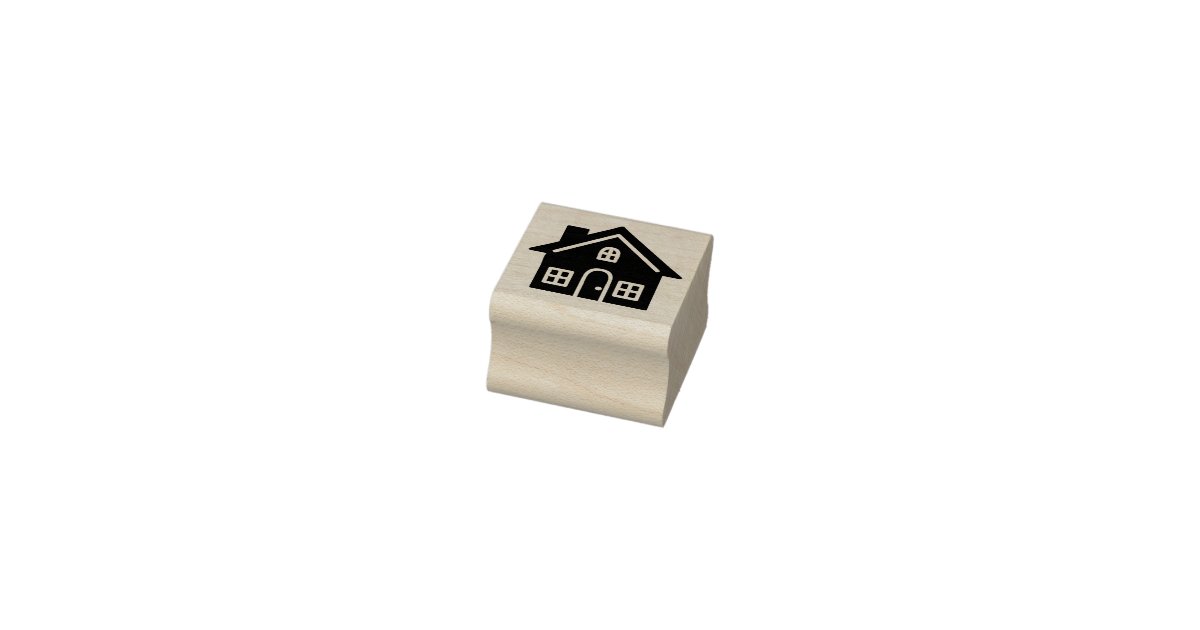 HOUSE GRAPHIC RUBBER STAMP | Zazzle
