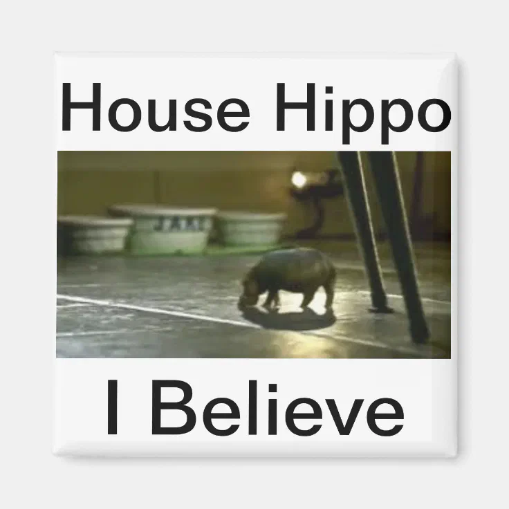 House Hippo Magnet | Zazzle