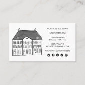 House Line Art Minimal Custom Real Estate Business Card | Zazzle