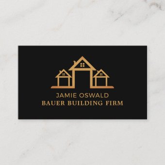 House Logo, Building Firm, Builders Business Card | Zazzle