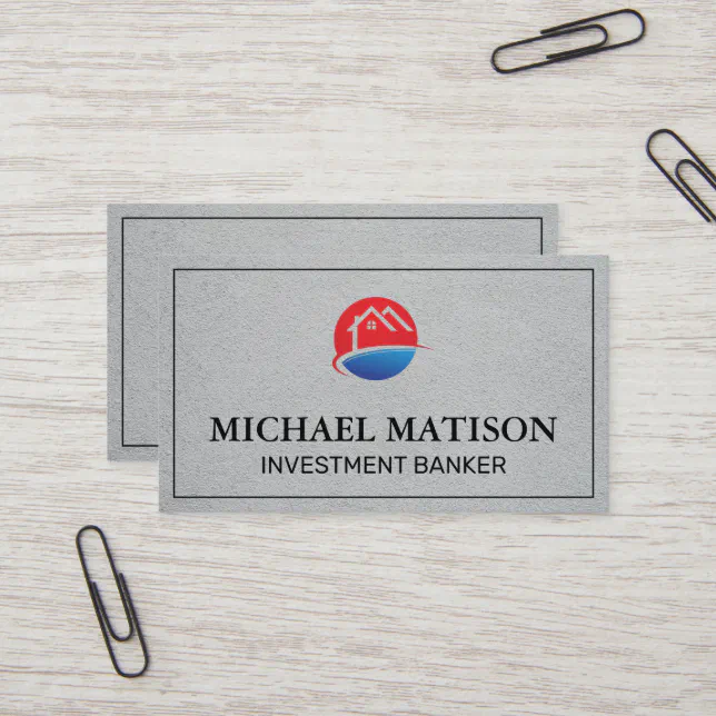 House Logo | Red Blue Business Card | Zazzle