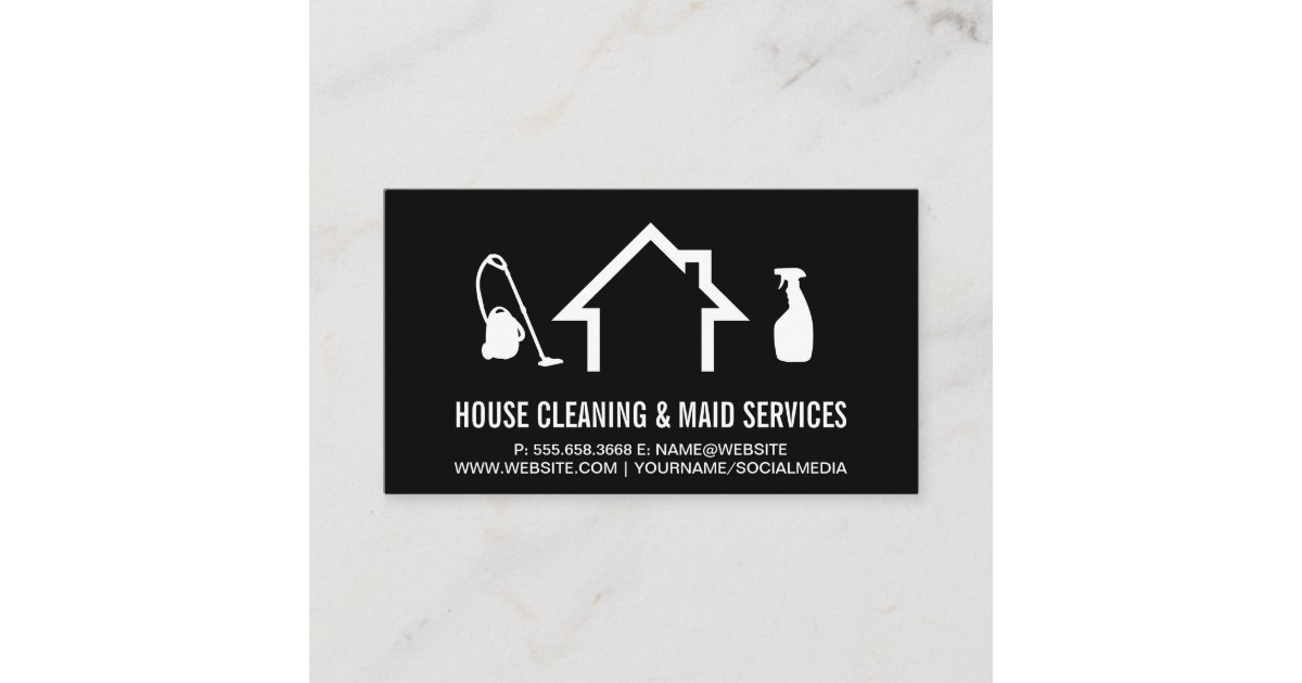 House Maid | Cleaners Business Card | Zazzle