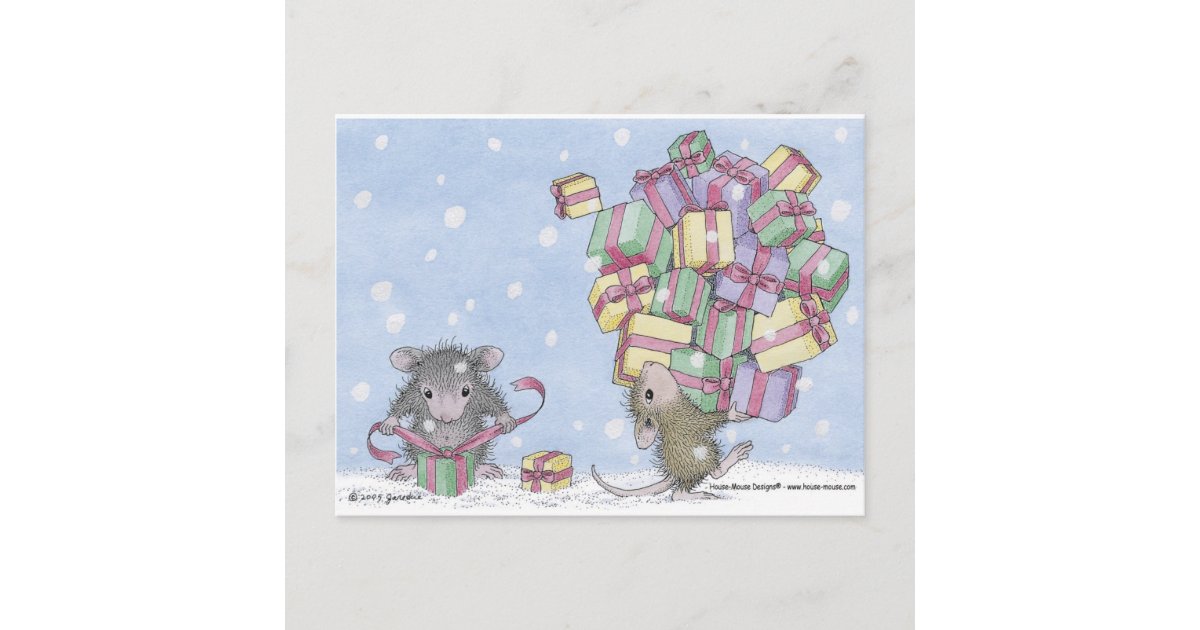 House Mouse Designs® Holiday Postcard | Zazzle