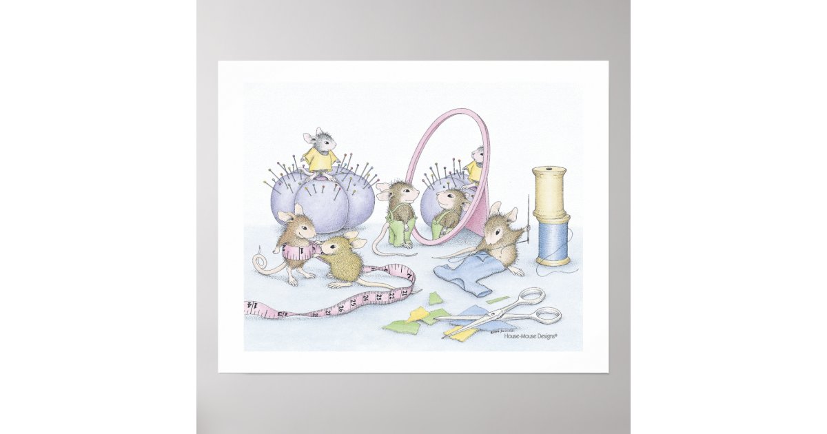 House-Mouse Designs® - Sewing Poster | Zazzle