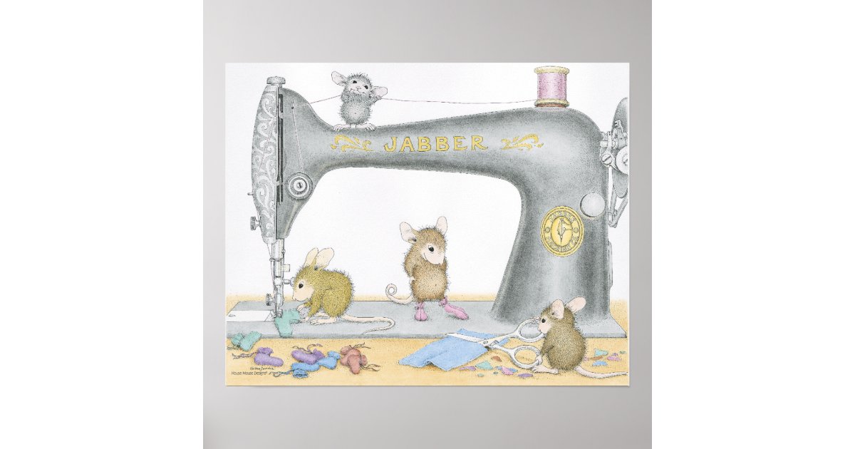 House-Mouse Designs® - Sewing Poster | Zazzle