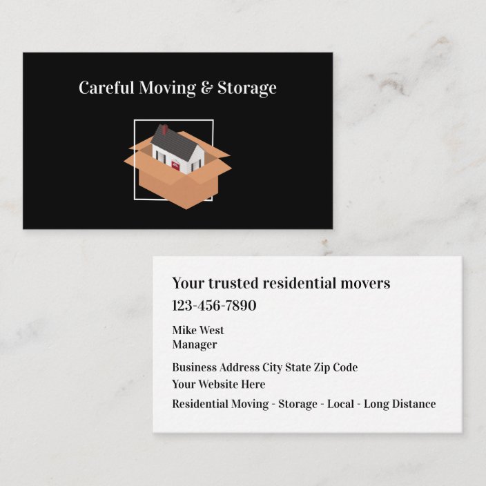 House Movers Moving And Storage Business Card | Zazzle.com