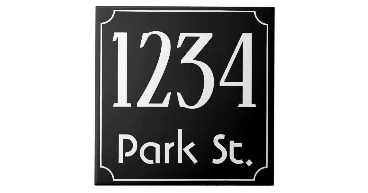 House Number with Street Ceramic Tile | Zazzle