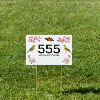 House Number Yard Sign | Zazzle