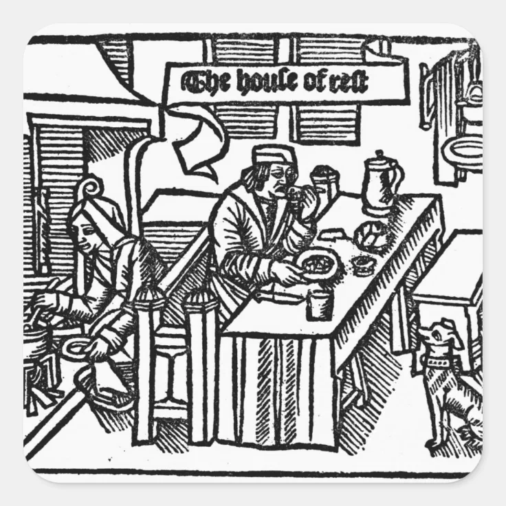 House of Rest Square Sticker | Zazzle