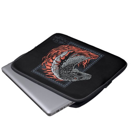 HOUSE OF THE DRAGON | Dragon Profile in Flames Laptop Sleeve | Zazzle