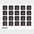 HOUSE OF THE DRAGON | Dragon Profile in Flames Square Sticker | Zazzle