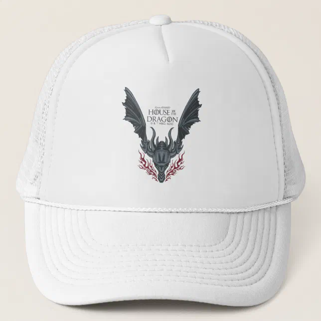HOUSE OF THE DRAGON | Fire-Breathing Dragon Head Trucker Hat | Zazzle