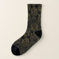 HOUSE OF THE DRAGON | Gold Filigree Dragon Pattern Socks | Zazzle