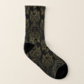 HOUSE OF THE DRAGON | Gold Filigree Dragon Pattern Socks | Zazzle