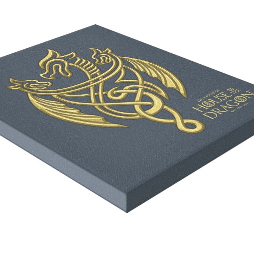 HOUSE OF THE DRAGON | Golden Filigree Dragon Crest Canvas Print | Zazzle