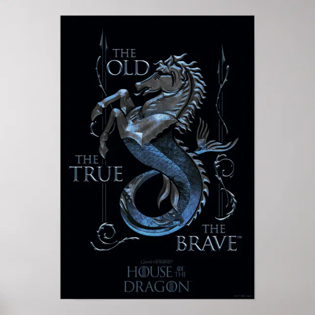 HOUSE OF THE DRAGON | House Velaryon Sigil Poster | Zazzle