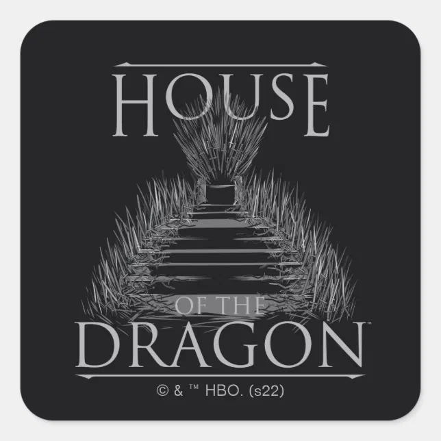 HOUSE OF THE DRAGON | Iron Throne Graphic Square Sticker | Zazzle
