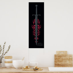 HOUSE OF THE DRAGON | King Viserys Flaming Sword Poster | Zazzle