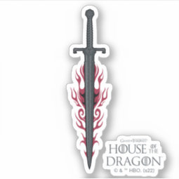 HOUSE OF THE DRAGON | King Viserys Flaming Sword Sticker | Zazzle