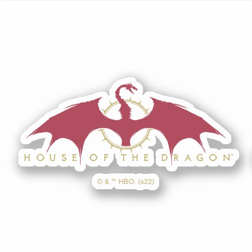 HOUSE OF THE DRAGON | Red Dragon Graphic Sticker | Zazzle
