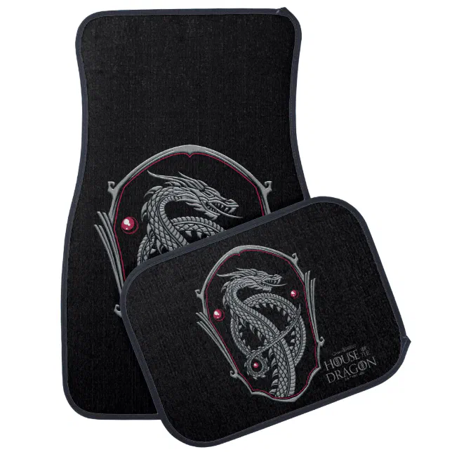 HOUSE OF THE DRAGON | Silver Dragon Crest Car Floor Mat | Zazzle