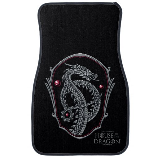HOUSE OF THE DRAGON | Silver Dragon Crest Car Floor Mat | Zazzle