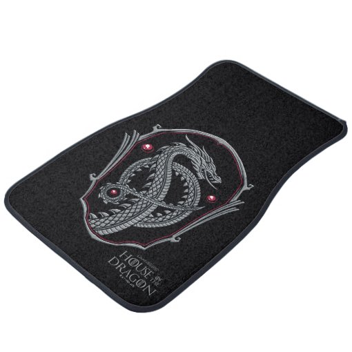 HOUSE OF THE DRAGON | Silver Dragon Crest Car Floor Mat | Zazzle