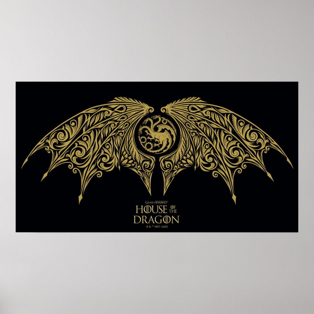 HOUSE OF THE DRAGON | Winged Targaryen Crest Poster | Zazzle