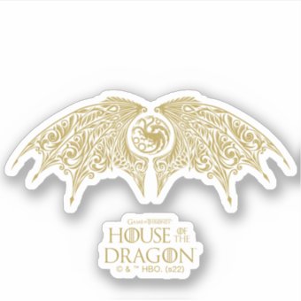 HOUSE OF THE DRAGON | Winged Targaryen Crest Sticker | Zazzle