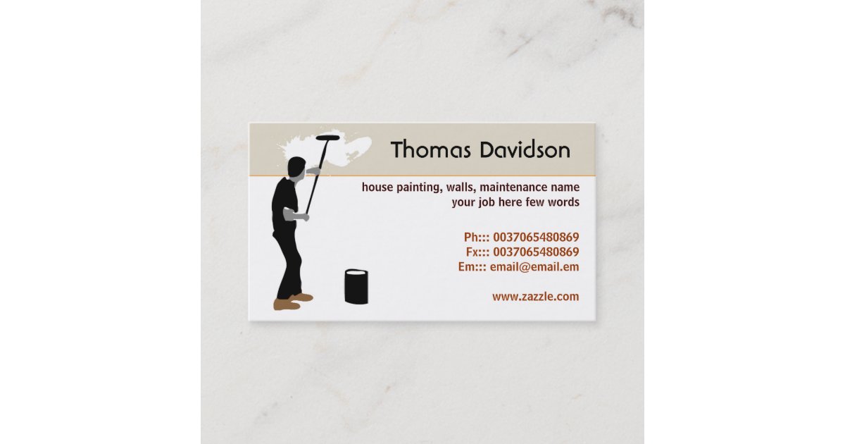 house painter business card | Zazzle