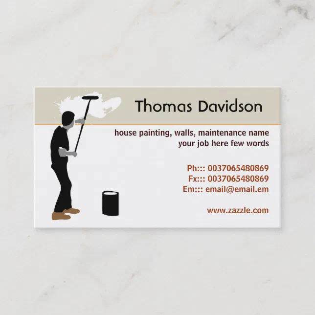 house painter business card | Zazzle