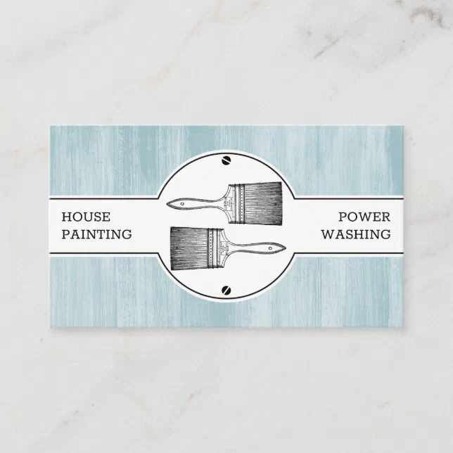 House Painter Decorator Professional Wall Cleaner Business Card | Zazzle